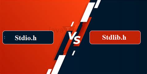 Difference Between Header Files Stdioh And Stdlibh Tpoint Tech