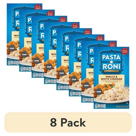 8 Pack Pasta Roni Shells And White Cheddar Pasta 62 Oz Box