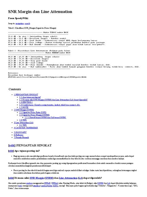 Snr Margin Dan Line Attenuation Speedywiki Pdf Pdf