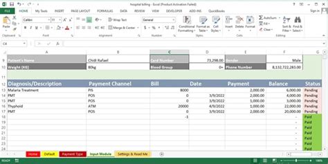 Patient Billing And Hospital Management Excel Template Softwarehub Ng