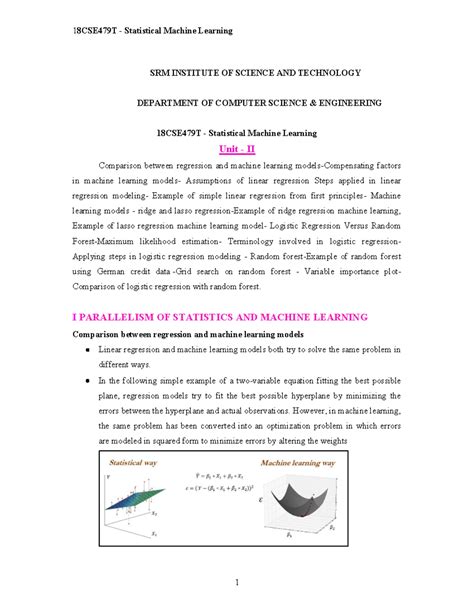 Unit 2 Sml Srm Institute Of Science And Technology Ramapuram Campus Department Of Computer