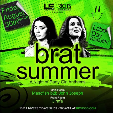 Brat Summer San Diego Le Parties