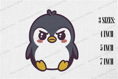 Cute Grumpy Penguin · Creative Fabrica