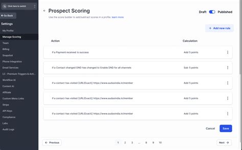 Contact Engagement Score Highlevel Support Portal