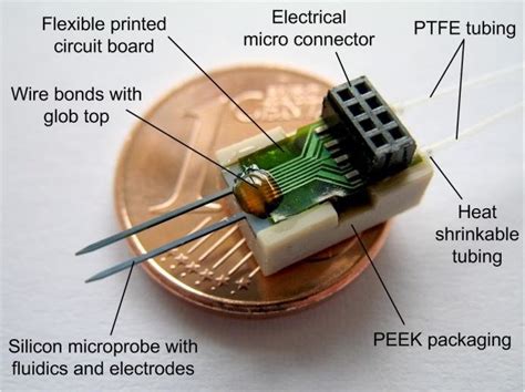Microprobe Comb Assembly With Attached Ptfe Tubing And Micro Connector