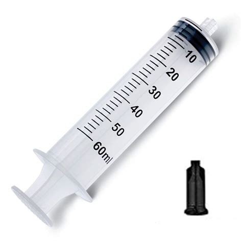 Buy 5 Pack 60ml Syringes Luer Lock With Caps Plastic Syringe For