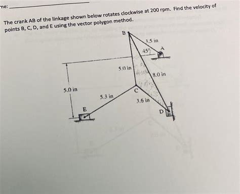 Solved The Crank Ab Of The Linkage Shown Below Rotates