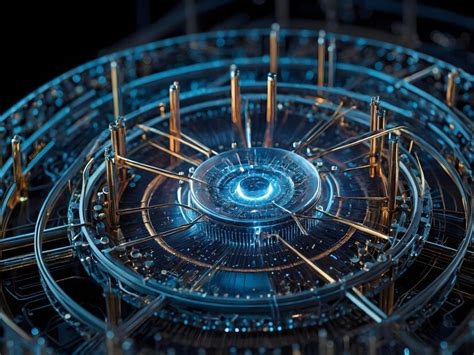 Futuristic Quantum Computing Circuitry Premium Ai Generated Image
