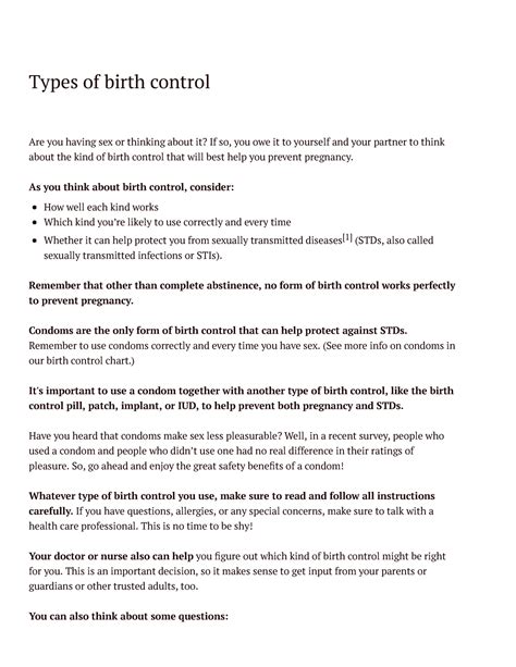 A Typesofbirthcontrol Girlshealth Types Of Birth Control Are You Having Sex Or Thinking About