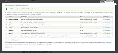 Cron Debug