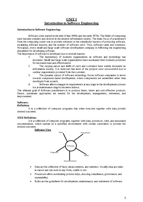 Se Knsc Unit 1 Computer Basics Unit I Introduction To Software