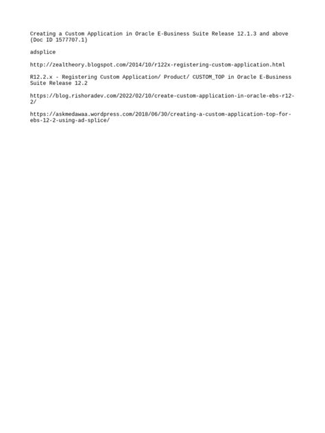 Creating A Custom Application In Oracle Ebs Pdf