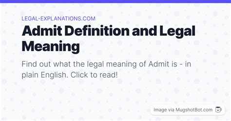 admit definition what does admit mean