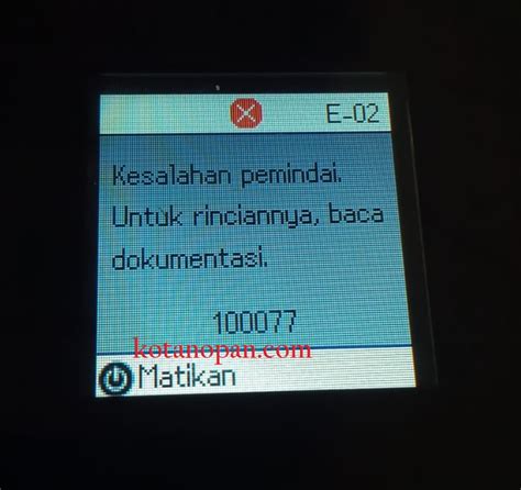 Perbaiki Printer L5920 Kode E02 Kesalahan Pemindai Scanner