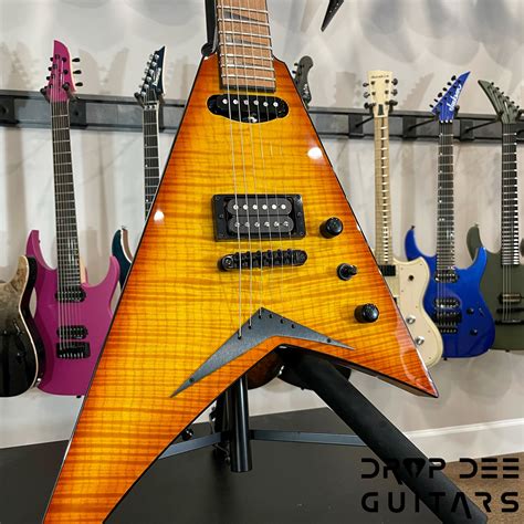 Jackson Custom Shop Randy Rhoads Hs Electric Guitar W Case Amber La