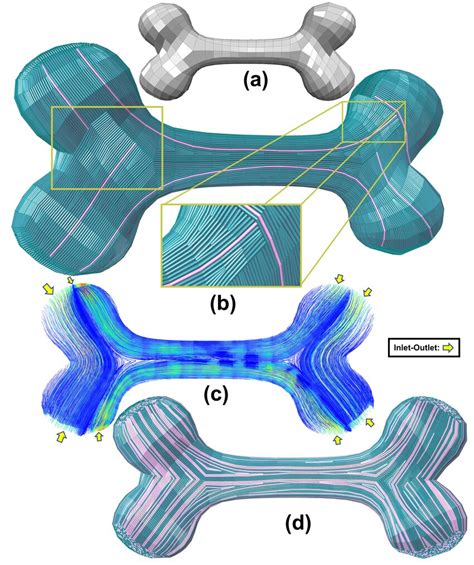 given a hexahedral mesh model a curvature aware print paths in