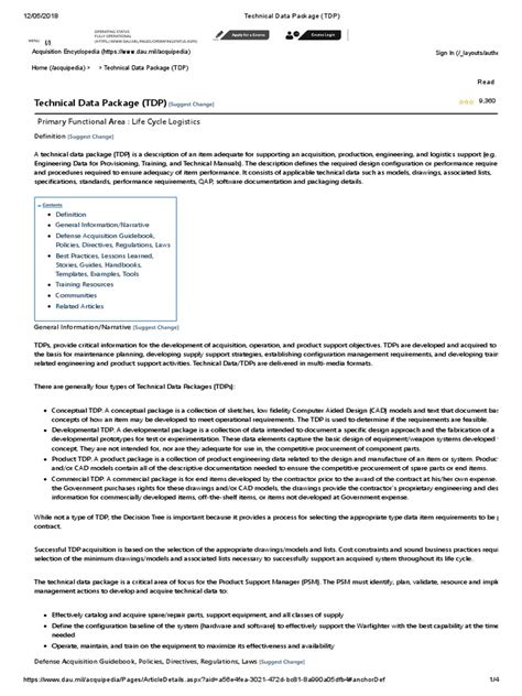 Technical Data Package Tdp Download Free Pdf Product Lifecycle Procurement