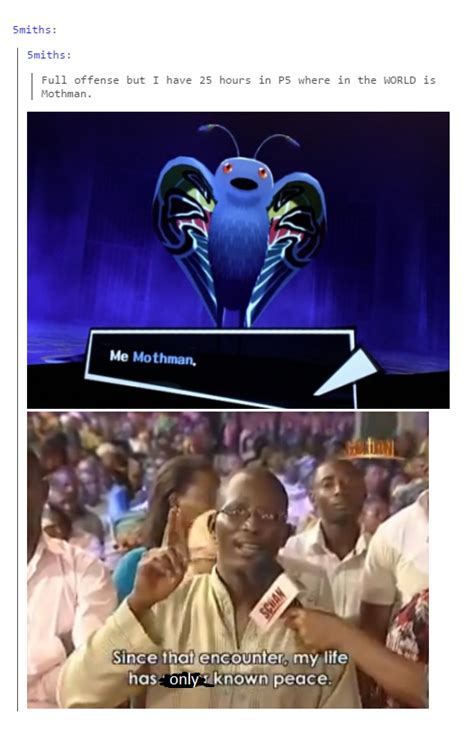 Mothman Gives Me Inner Peace Megami Tensei Persona Know Your Meme