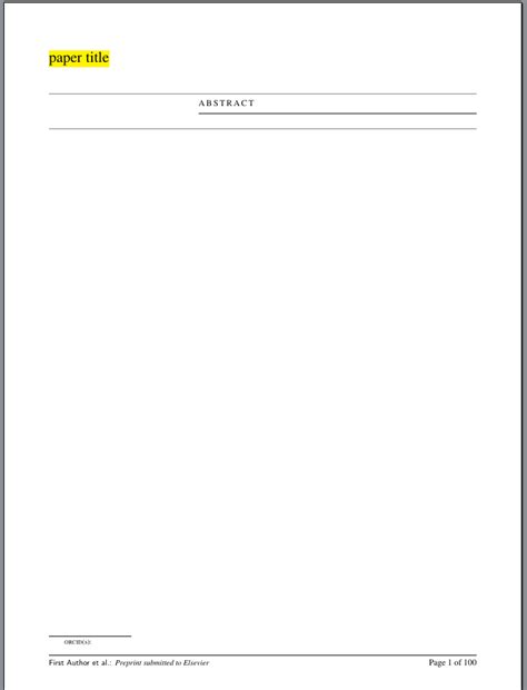Hyperref Highlighting Title In Elseviers Cas Latex Double Column