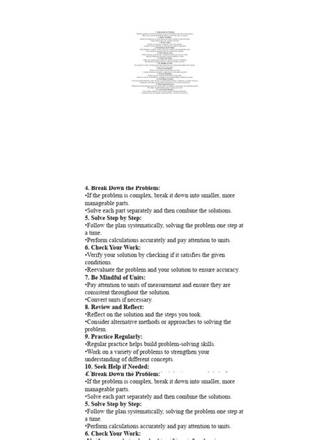 Steps In Solving Math Problems Pdf Attention Accuracy And Precision