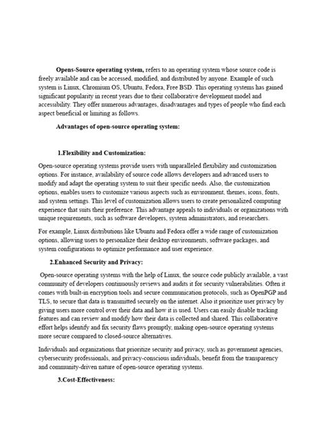 1flexibility And Customization Pdf Operating System Linux