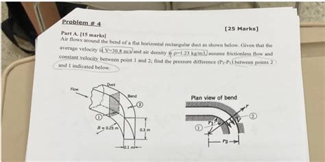 Solved Part A Marks Air Flows Around The Bend Of A Chegg