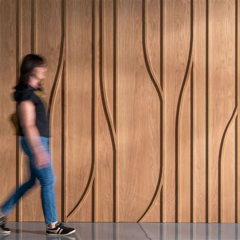 White Oak Tributary Dimensional Wall Panel In Matte Clear Finish Wood Panel Walls Wall