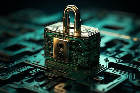 Premium Ai Image Digital Fortress Padlock With Keyhole Symbolizes Modern Data Security