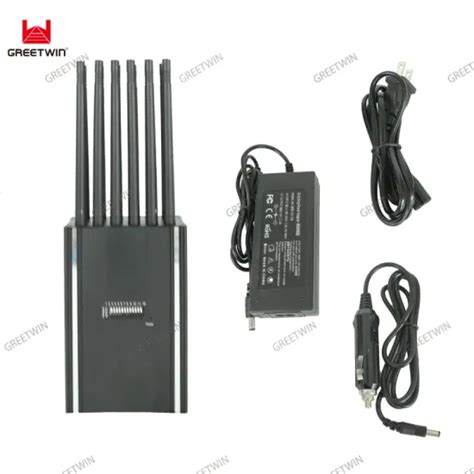 2g 3g 4g 5g Wifi Gps 12 Antennas Portable Mobile Phone Signal Jammer Vhf Uhf Handheld Cell Phone