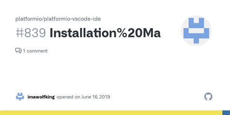 Installation Manager Issue Platformio Platformio Vscode Ide GitHub