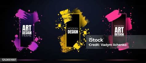 텍스트에 대한 벡터 프레임입니다 현대 미술 그래픽 3d 잉크 브러시 다이나믹 프레임 세련된 기하학적 블랙 배경 디자인 바우처 초대장 기프트 카드 전단지 브로셔 포스터 커버