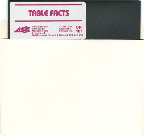 Atari 400 800 Xl Xe Table Facts Scans Dump Download Screenshots