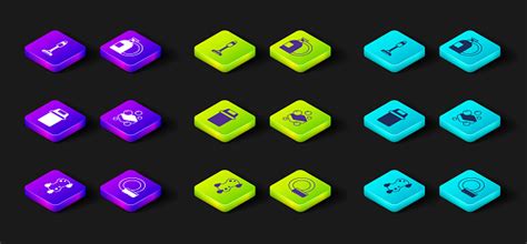 스폰지 설거지 쓰레기통 비누 바 식기 세척 액상 병 및 진공 청소기 아이콘을 설정합니다 벡터 3차원 형태에 대한 스톡 벡터 아트 및 기타 이미지 Istock