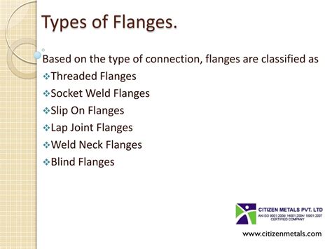 PPT Different Types Of Flanges PowerPoint Presentation Free Download ID