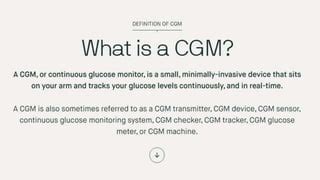 What Is A CGM PPTX Diabetes Diseases And Conditions