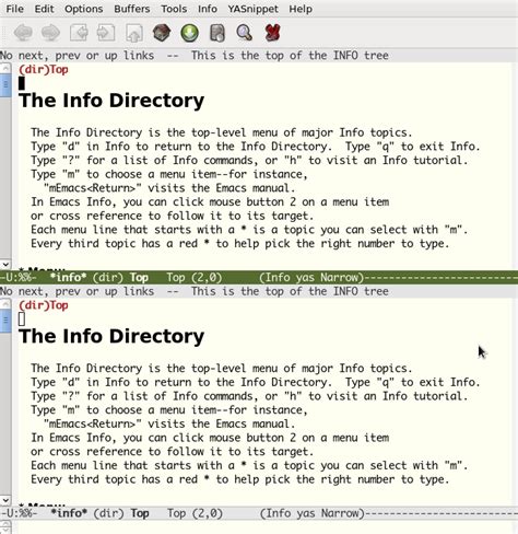 Open Multiple Info Buffers In Emacs Super User