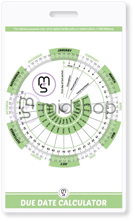 Pregnancy Due Date Calculator Wheel Midshop Australia