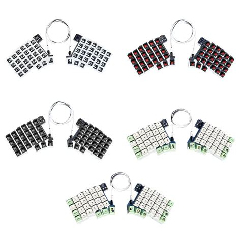 Pc Compatible Wired Split Keyboard With Ergonomic Layout Hot Swap Support And Qmk Vial