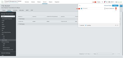configure static routes with firewall management center fmc cisco