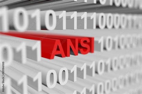 ANSI Is Represented As A Binary Code With Blurred Background Stock Illustration Adobe Stock