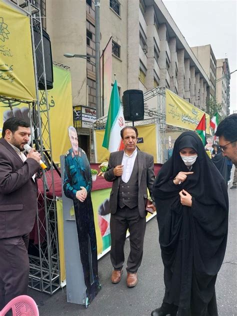 عکسی از دختر شهید سلیمانی در راهپیمایی روز قدس