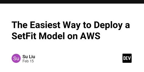 The Easiest Way To Deploy A Setfit Model On Aws Dev Community