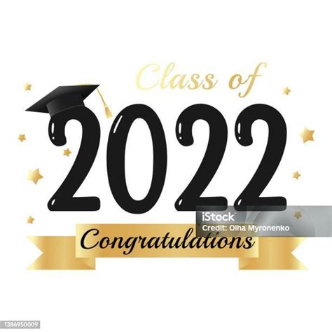 2022년 클래스 졸업생 졸업 컨셉 벡터 일러스트레이션 을 축하합니다 졸업식에 대한 스톡 벡터 아트 및 기타 이미지 졸업식 축하하기 2022년 Istock