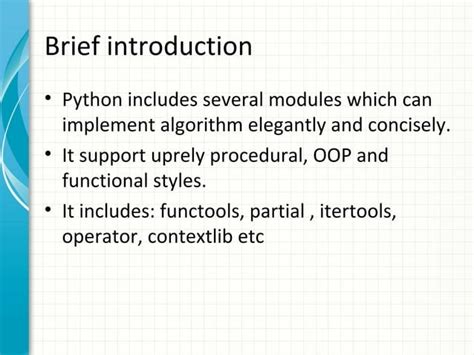 Python Advanced 3the Python Std Lib By Example Algorithm Ppt