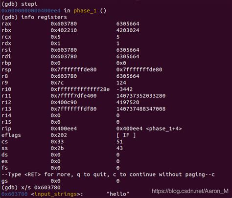 Csapp实验二 拆炸弹 汇编知识应用0x603780 Csdn博客 Csapp实验二 拆炸弹 汇编知识应用0x603780 Csdn博客