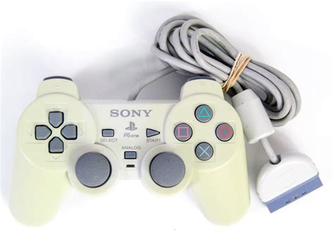 White Psone Dualshock Controller Playstation Ps1 Retromtl