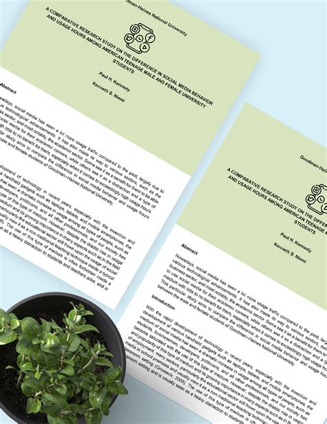 Editable Research Paper Templates In Word To Download