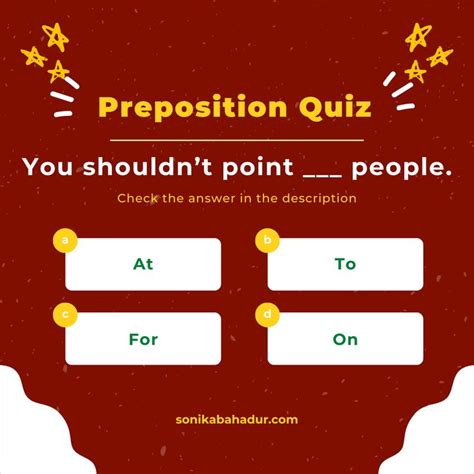Preposition Quiz