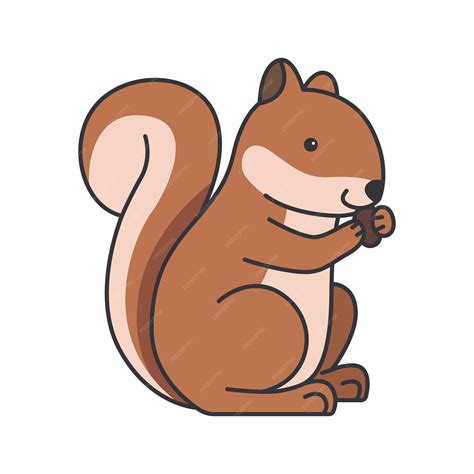 Premium Vector Cute Squirrel Illustration