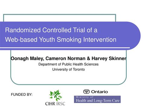 Ppt Randomized Controlled Trial Of A Web Based Youth Smoking Intervention Powerpoint